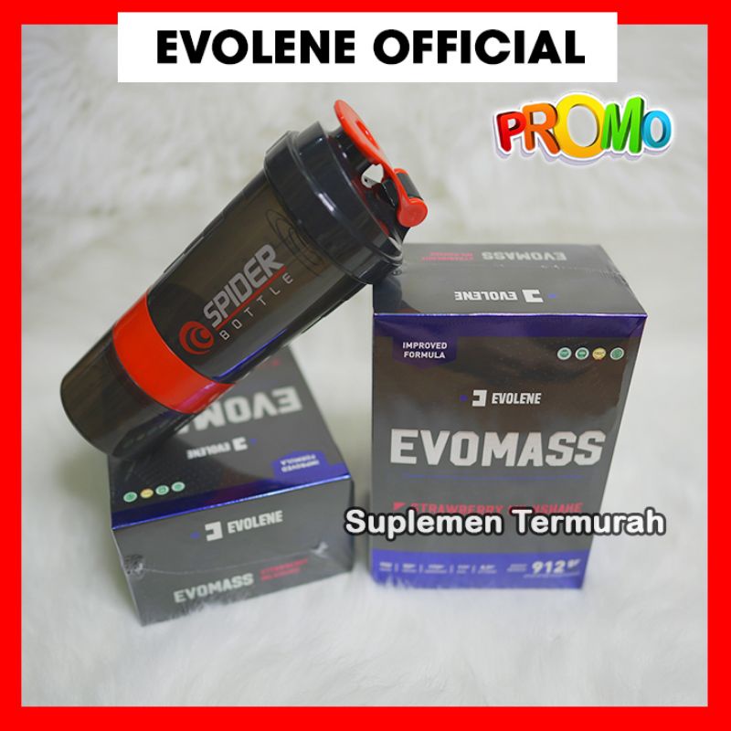Jual Evomass EVOLENE Evo Mass Strawberry Gainer 2lbs 2 lbs BPOM HALAL ...