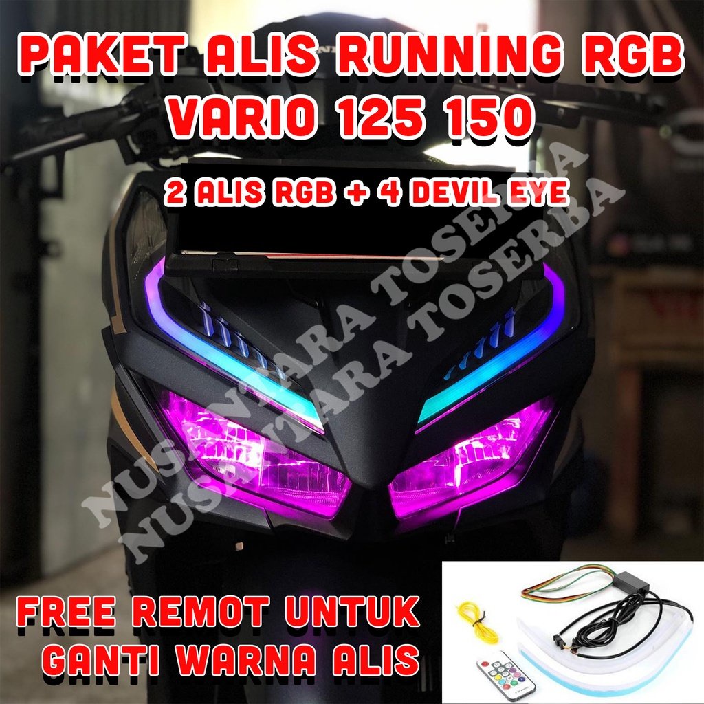 Jual PAKET GANTENG LAMPU LED ALIS RUNNING RGB VARIO 125 DAN 150 TIDAK ...