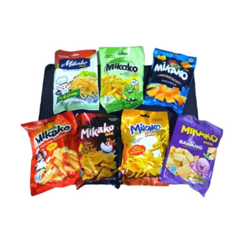 Jual snack mikako @18gr berbagai varian ( 1pack isi 10bks ) | Shopee ...