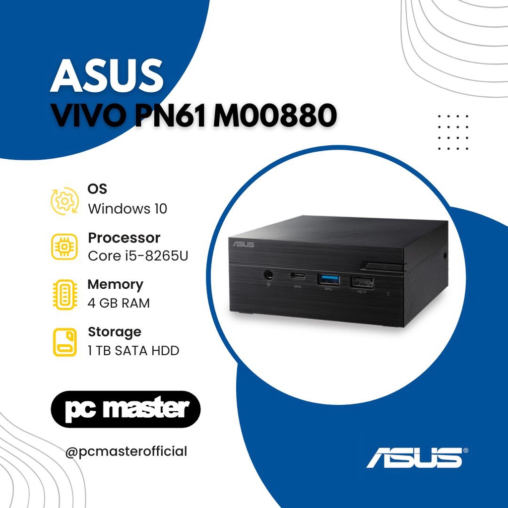 Jual Asus Mini PC Vivo PN61 M00880 - Core i5-8265U 4GB 1TB Windows 10 ...