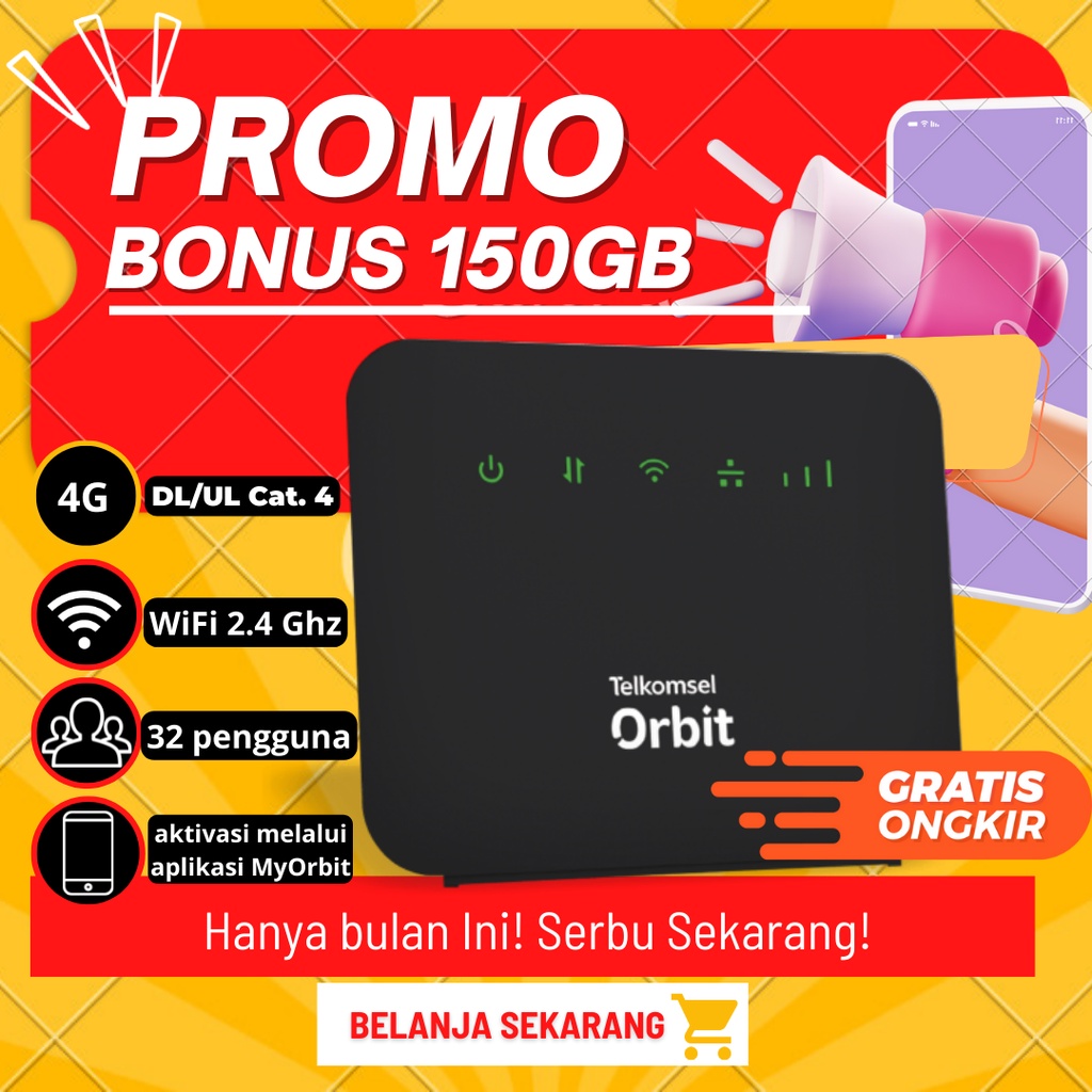 Jual Modem Wifi Wireless Telkomsel Orbit Starlite Star2 StarZ1 StarH1 4G Lte Fullspeed 15Mbps ...