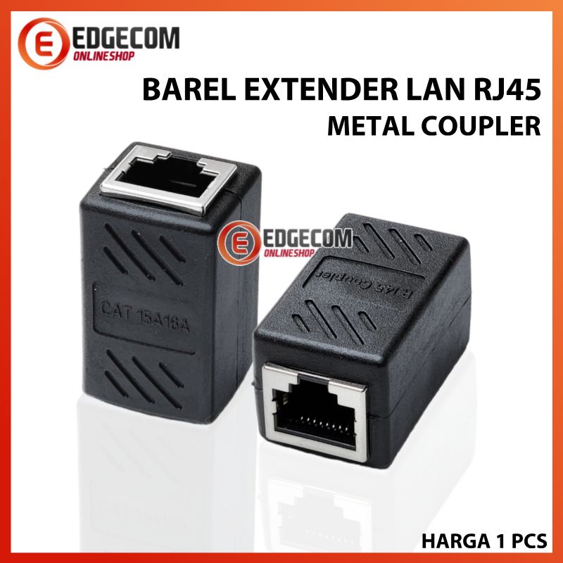 Jual Konektor / Barel UTP RJ45 Coupler Sambungan Kabel Lan Cat5e Cat6 ...