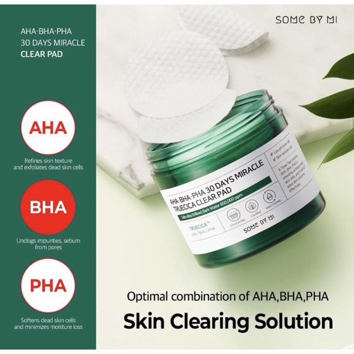 Jual SOME BY MI Aha Bha Pha 30 Days Miracle Truecica Clear Pad 125ml | Shopee Indonesia