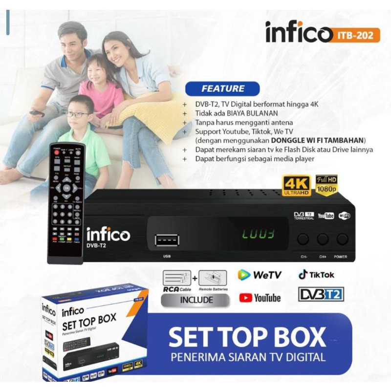 Jual Receiver Set Top Box Digital Infico Dengan Kabel RCA Dan Doungle ...