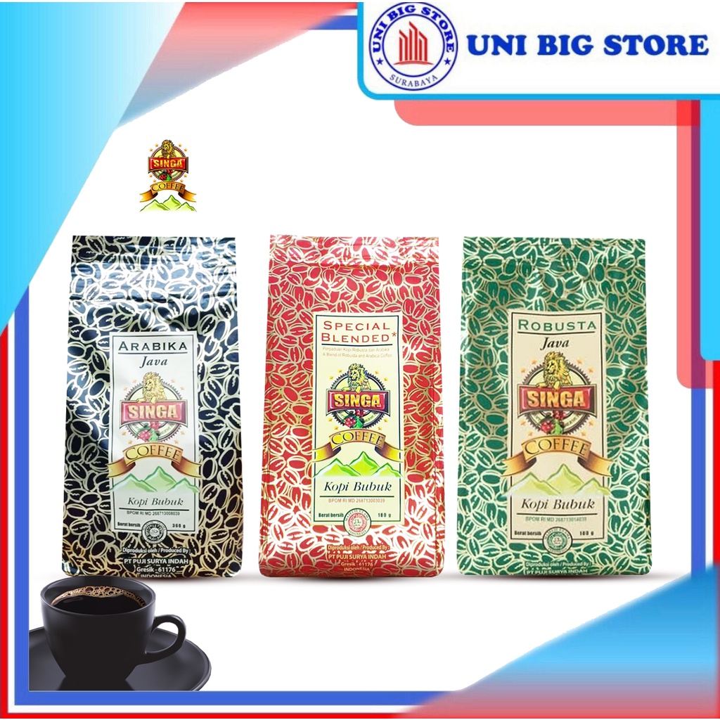 Jual Singa Kopi Bubuk Special Blended Arabika Robusta Java 180 gr ...