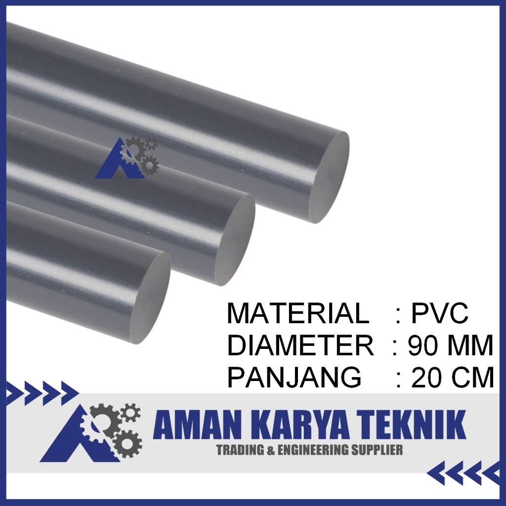 Jual Polyvinyl Chloride / PVC Batangan ( PVC Rod ) Dia. 90 mm x 200 mm | Shopee Indonesia