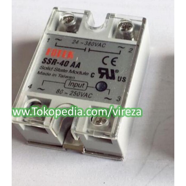 Jual Solid state relay Fotek SSR-40AA SSR 40AA AC CONTROL AC 40A | Shopee Indonesia
