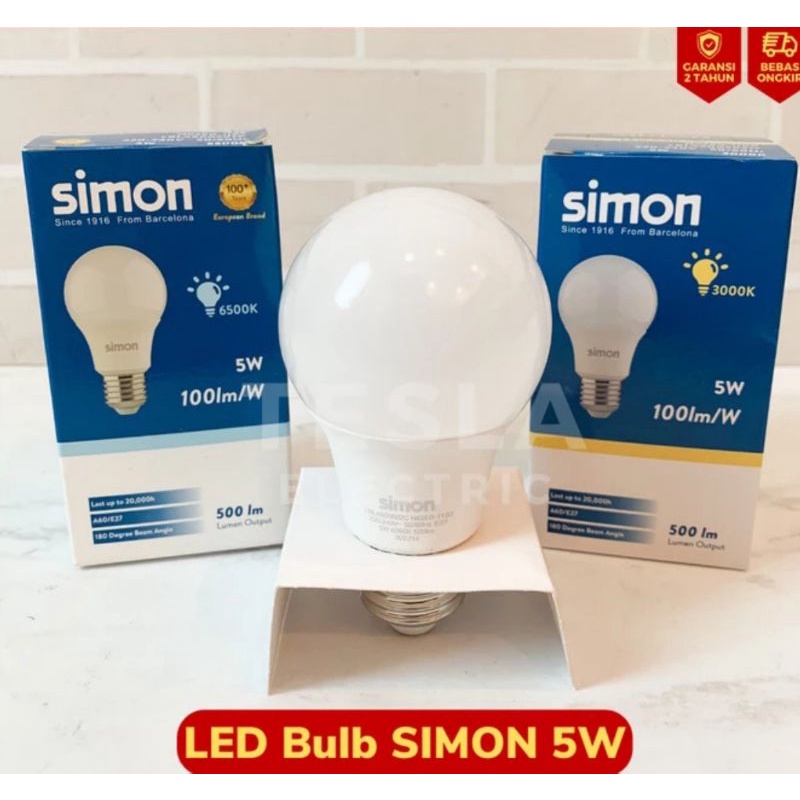 Jual Lampu LED SIMON @ 5 watt Garansi 1 Thn | Shopee Indonesia