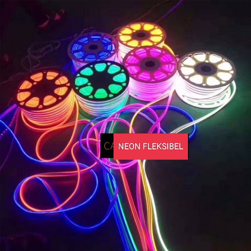 Jual lampu selang PAKETAN warna biru hijau merah kuning pink ice blue ...