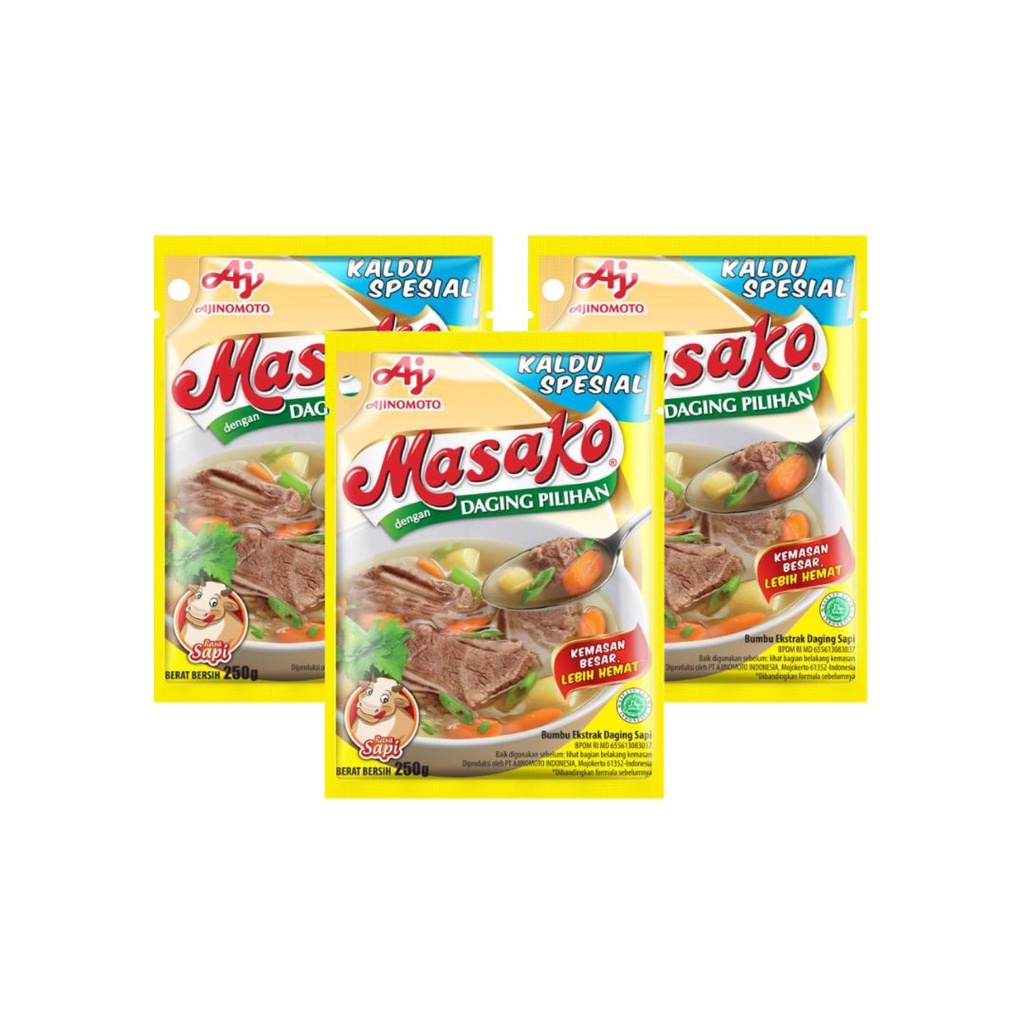 Jual Masako Penyedap Masakan Rasa Sapi 3 x 250 gr | Shopee Indonesia