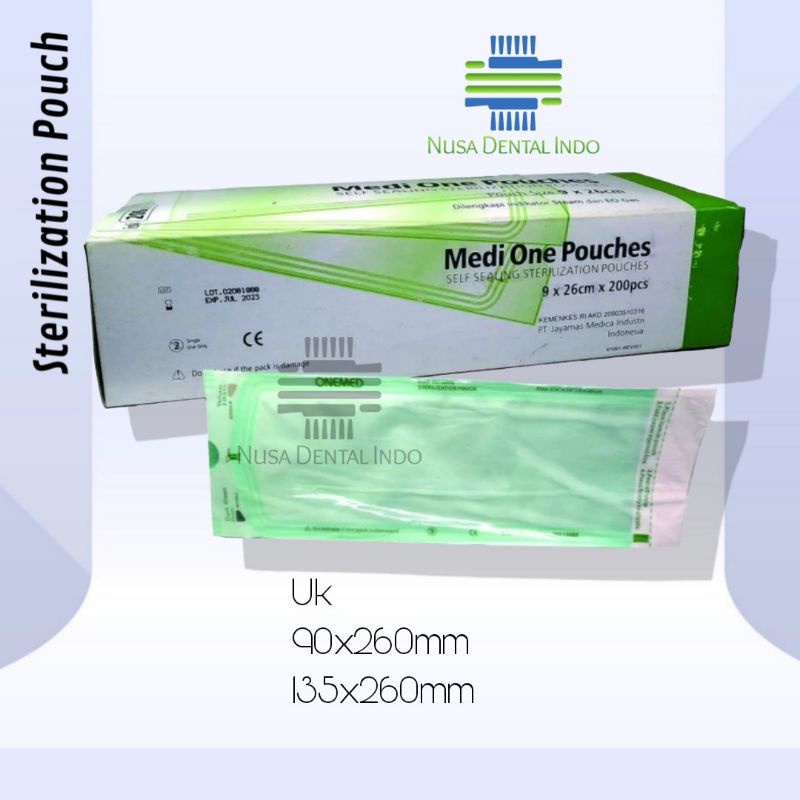 Jual Sterile Pouch Medi One Pouches 9cmx26cm 135mmx260mm Plastik ...