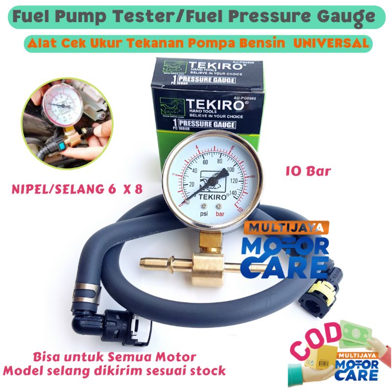 Jual PROMO LENGKAP UNIVERSAL Fuel Pump Tester Pressure Gauge Alat Cek ...