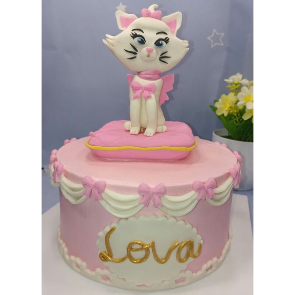Jual Kue Ulang Tahun Tart Cake karakter Marie Cat kucing lucu | Shopee ...