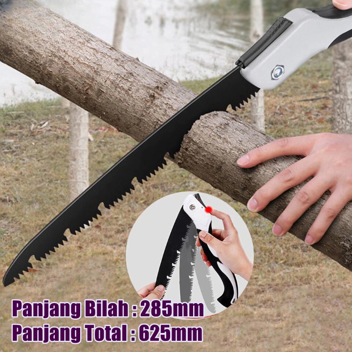 Jual Gergaji pohon gergaji lipat premium 625mm Folding pruning saw - teflon coating - teeth gigi ...