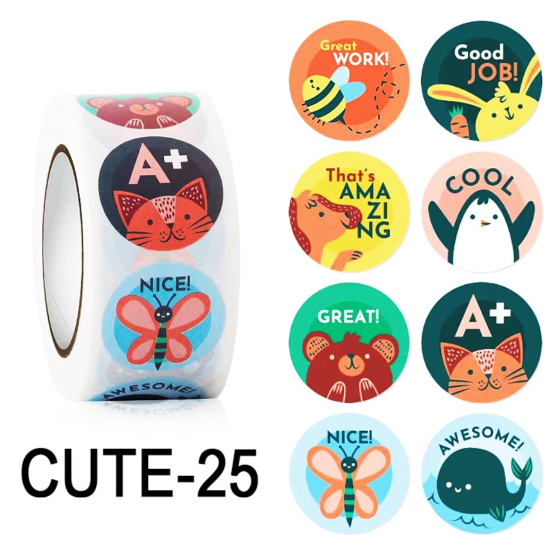 Jual WPSBGS 500 PCS CUTE LABEL STICKER LUCU STIKER MOTIVASI SEMANGAT ...