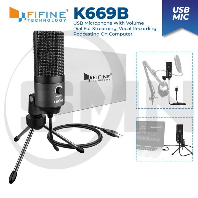 Jual Mic Fifine K669B Usb Microphone Condenser With Volume Dial Podcast ...