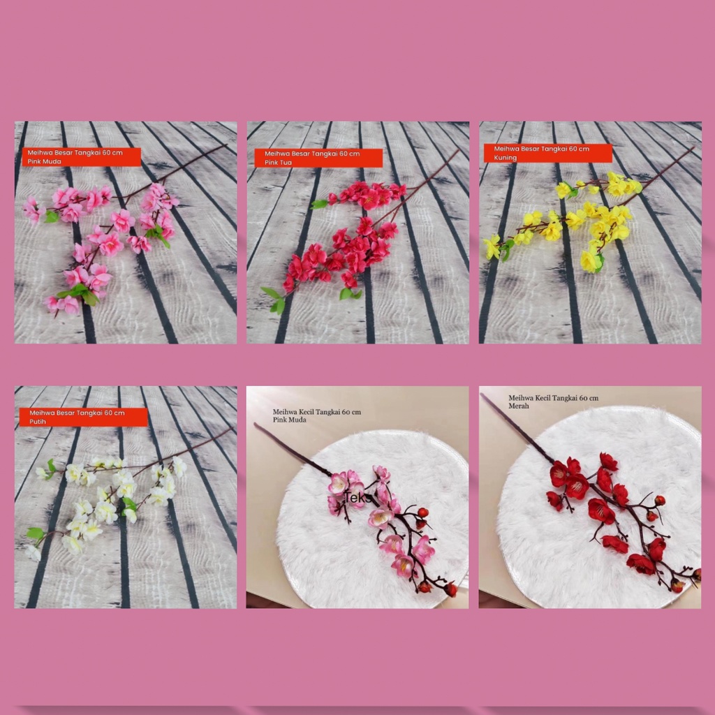 Jual Bunga Sakura/Meihua Tangkai 60cm(min 5tangkai) | Shopee Indonesia