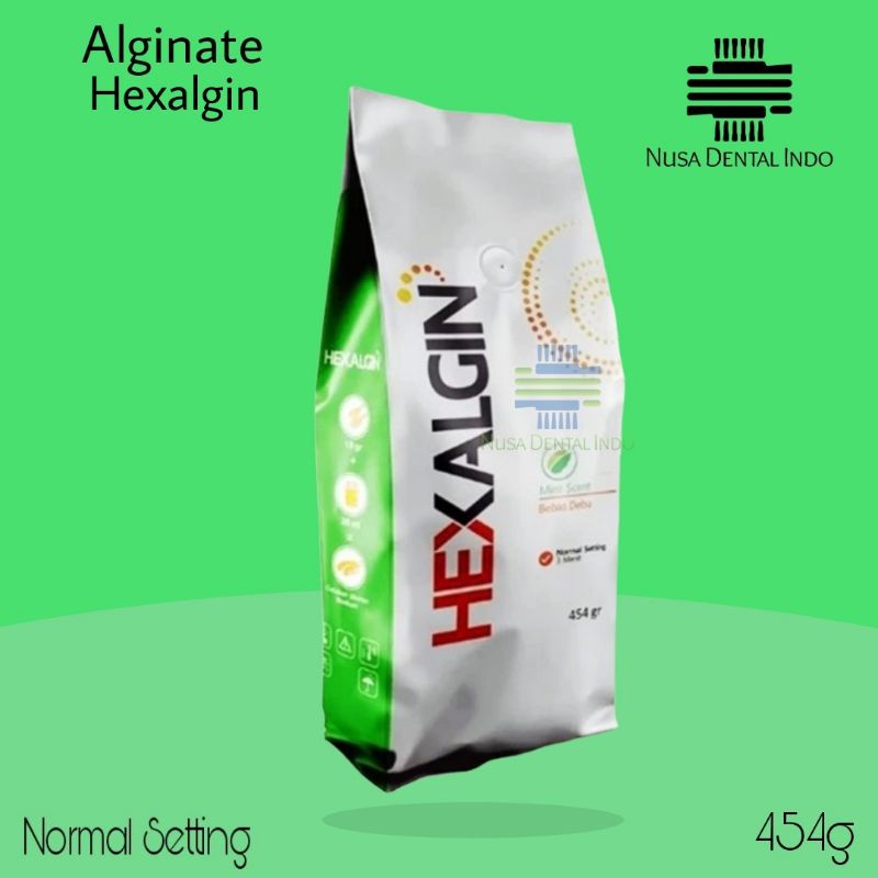 Jual Dental Alginate Hexalgin Normal Setting Mint Flavour Bahan Cetak ...