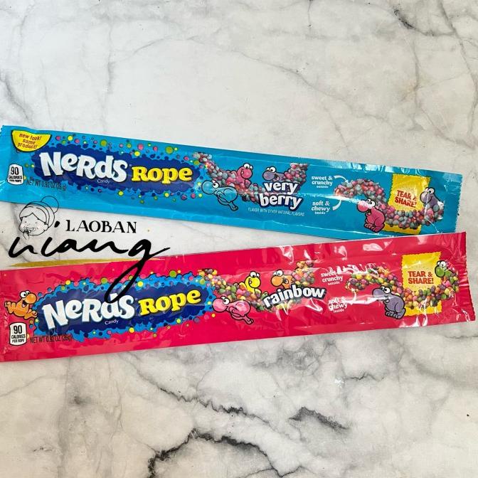 Jual TERBARU Nerds rope candy USA permen rantai nerd candies rainbow ...
