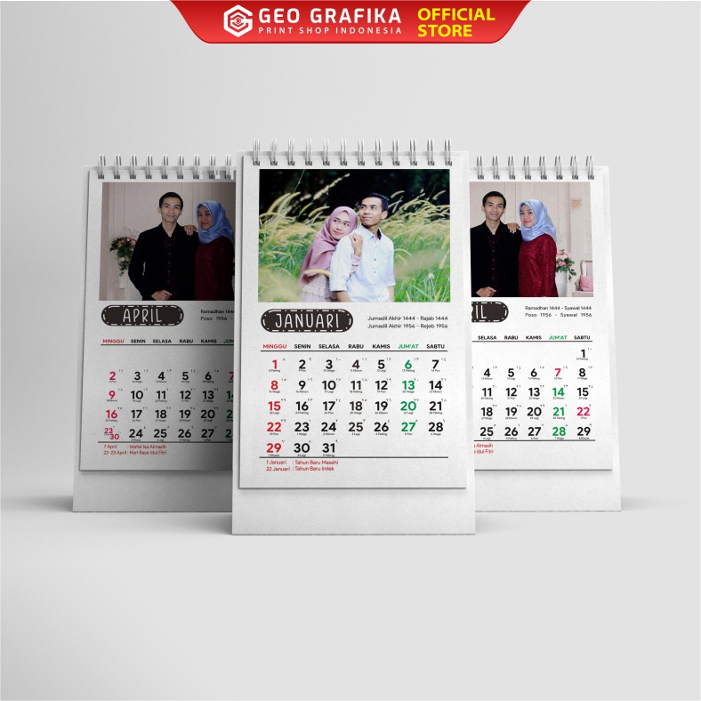 Jual Kalender Meja Mini Kalender Duduk Mini Custom Foto Sendiri Tahun ...