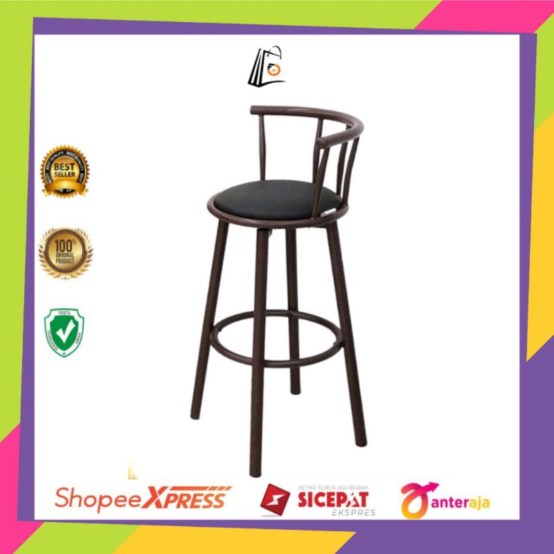 Jual Selma Barton Kursi Bar Counter/Cokelat | Shopee Indonesia