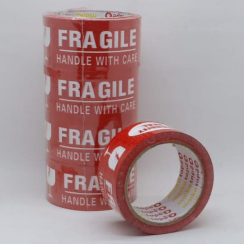 Jual isolasi / plak ban fragile 2"x 50meter daya lekat sangat kuat ...