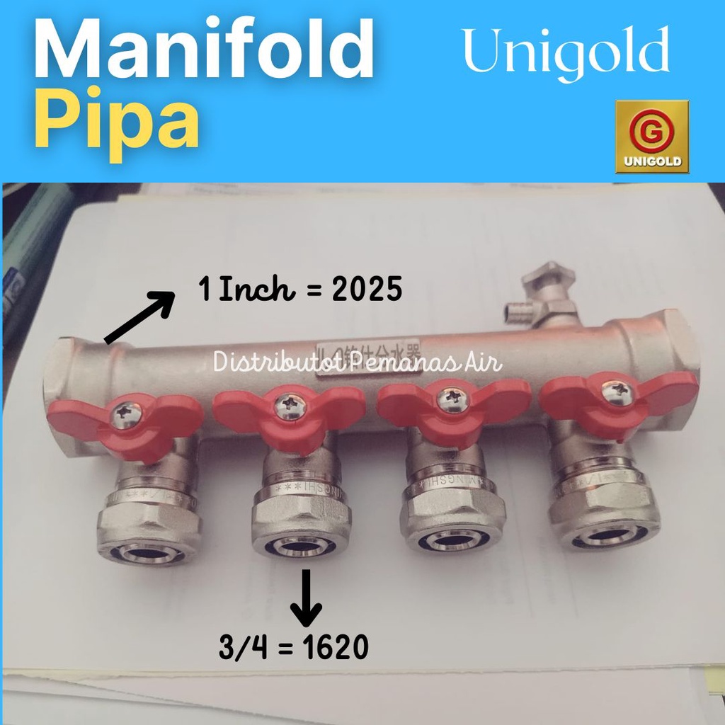 Jual Header Manifold Pipa Cabang 4 Input 1 x 3/4 Unigold | Shopee Indonesia