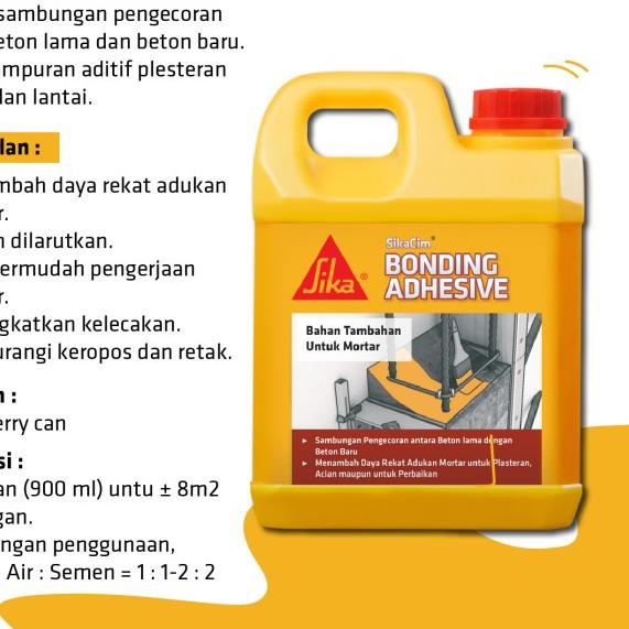 Jual Sikacim Bonding Adhesive Bonding Agent Lem Beton 900ml | Shopee ...