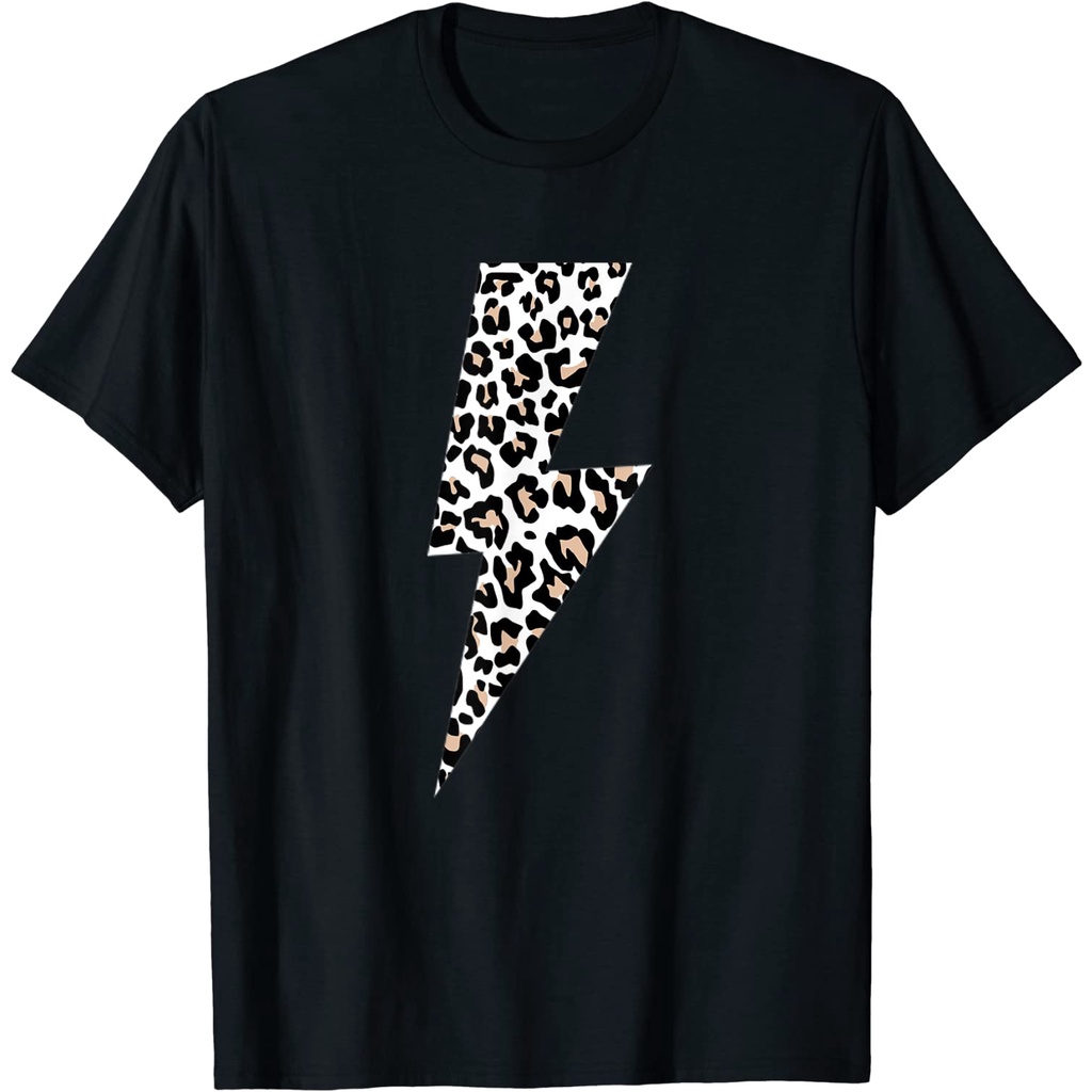 Jual Baju Dewasa Leopard Lightning Bolt Cheetah Animal Print T-Shirt ...
