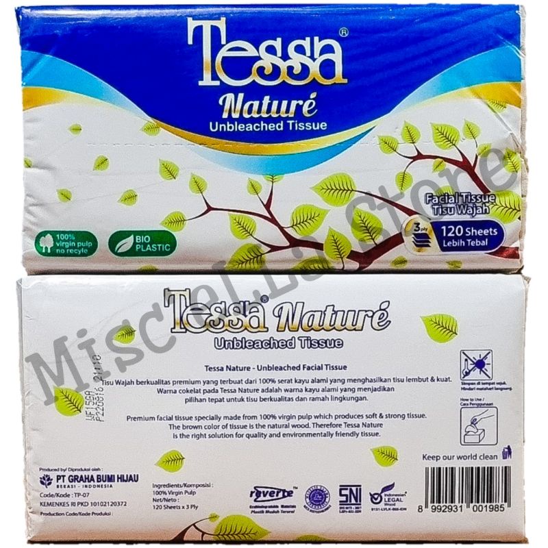 Jual TESSA Nature Facial SP Tissue 3 ply ( 120 Sheets ) | Shopee Indonesia