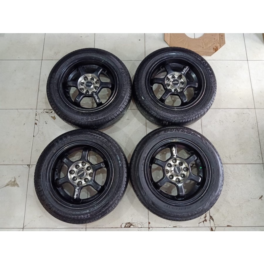 Jual Velg Mobil Bekas Arr Ring 14 Pcd 4x100 4x114 Black + Ban 175 65 r14 Cocok Buat Xenia Avanza ...