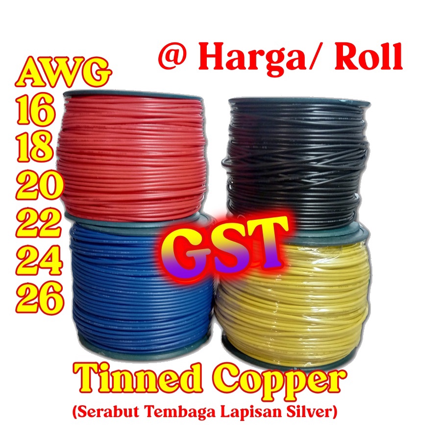 Jual 1 roll kabel awg 16 18 20 22 24 26 serabut awm rol | Shopee Indonesia
