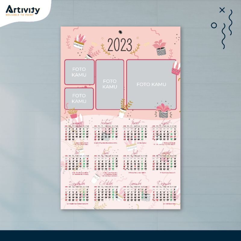 Jual cetak CALENDAR CUTE - KALENDER POSTER FOTO PHOTO DINDING 2024 ...