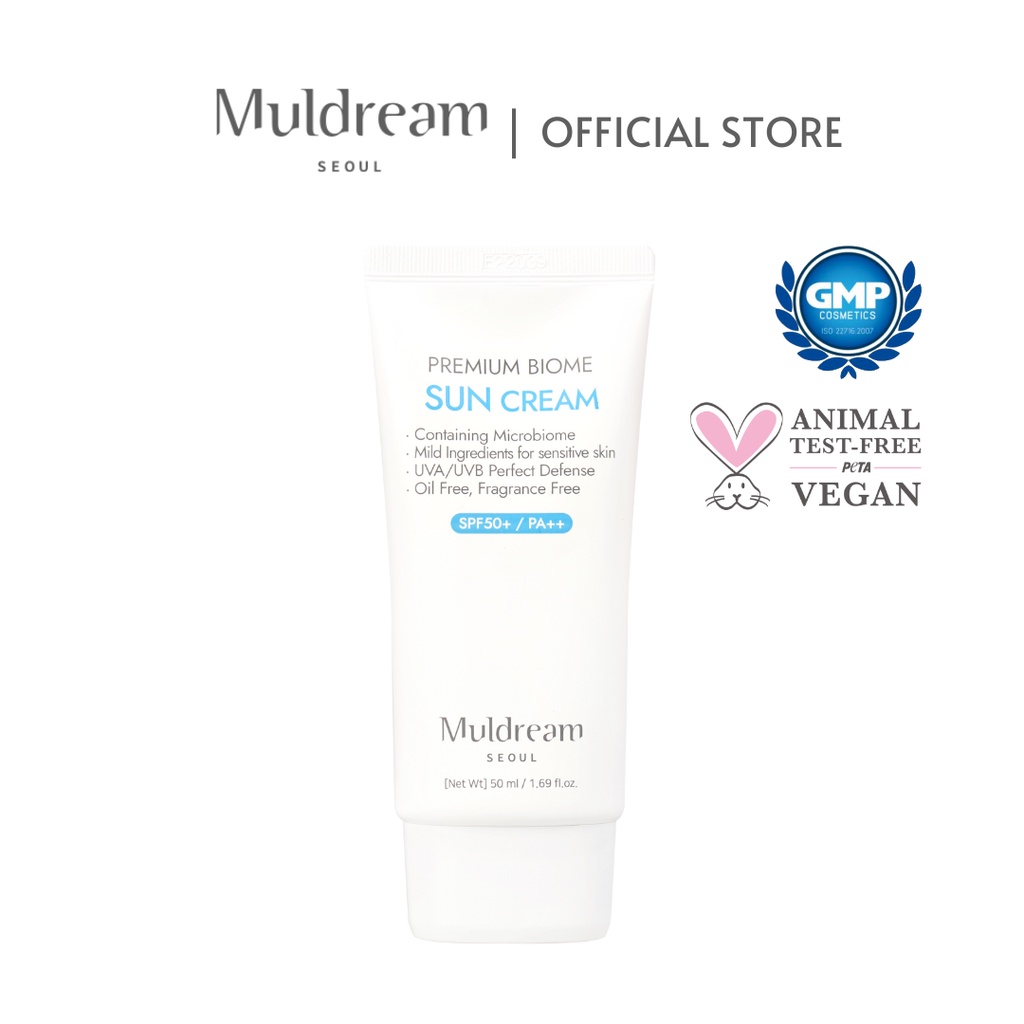 Jual Muldream Premium Biome Sun Cream SPF50+/PA++ 50ml | Shopee Indonesia