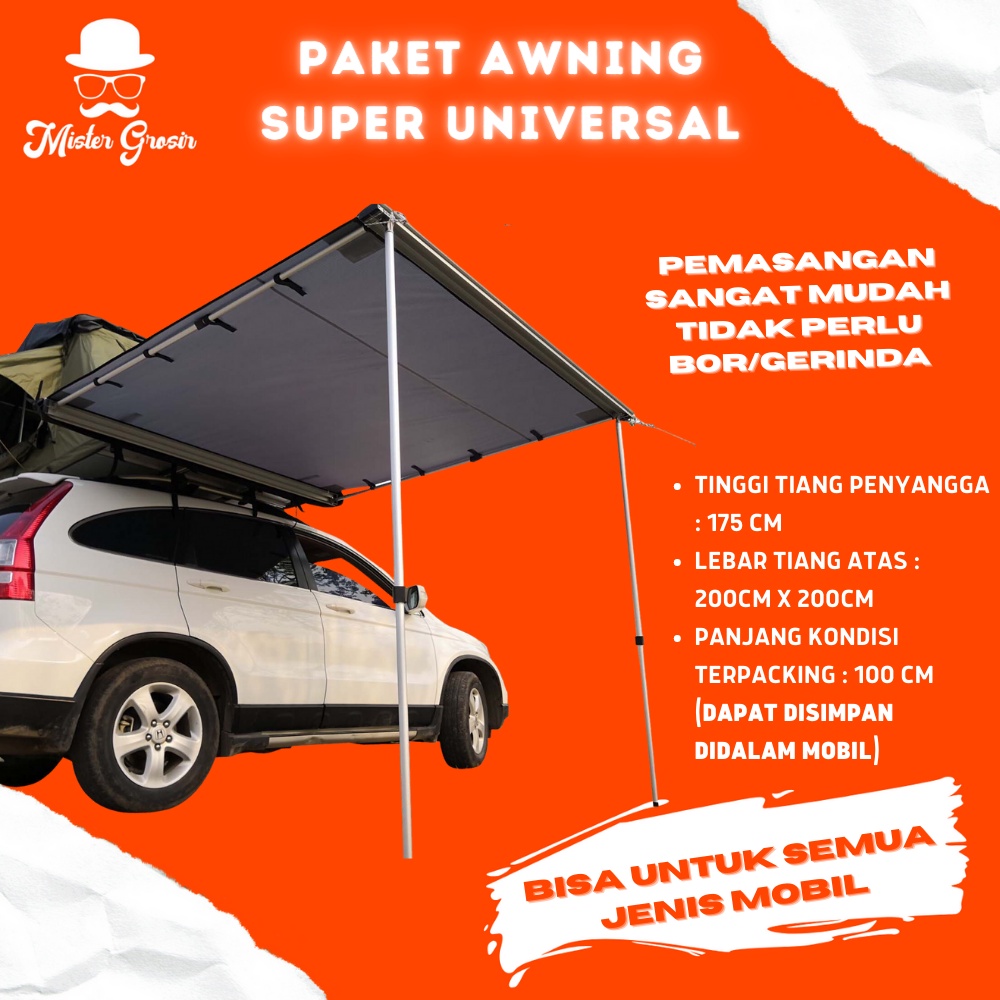 Jual Tenda Car Side Samping Awning Mobil Lipat Super Universal ...