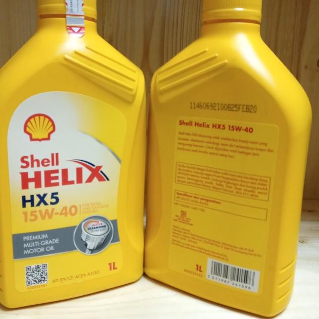 Jual SHELL HELIX HX5 SAE 15W-40 [1 LITER] | Shopee Indonesia