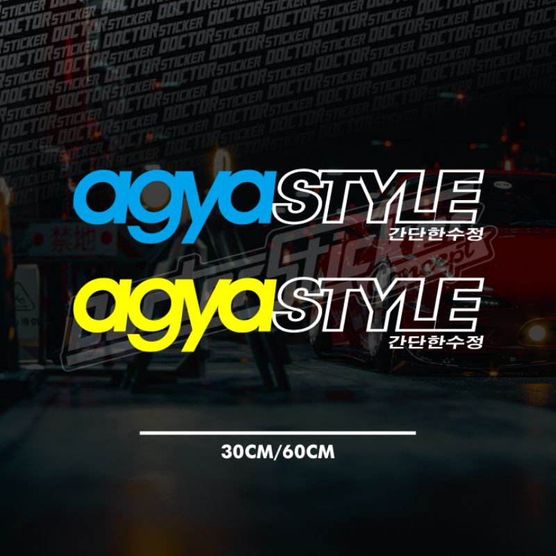 Jual Stiker Kaca Mobil Agya/ AgyaSTYLE new Design Simple Sticker ...