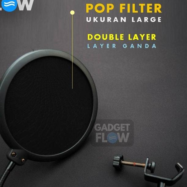 Jual Pop Filter Layer Ganda Ukuran Large 9 Inch Mic Microphone | Shopee ...