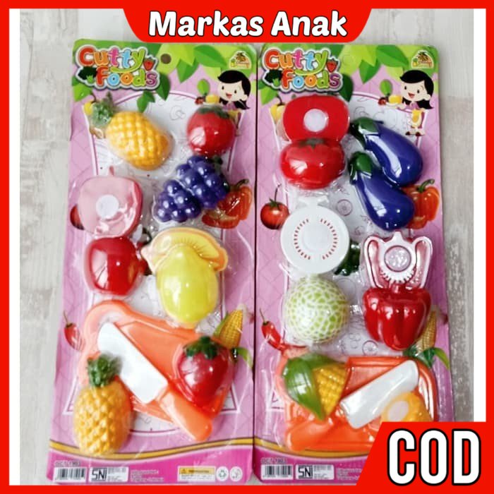 Jual Mainan Anak Anak Umur 3 4 5 6 7 Tahun Hadiah Edukasi Buah Sayur ...