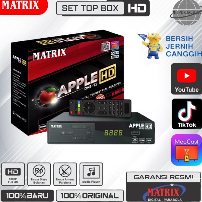 Jual EKSLUSIF Set Top Box Receiver Matrix Apple DVB T2 Merah/Silver STB ...