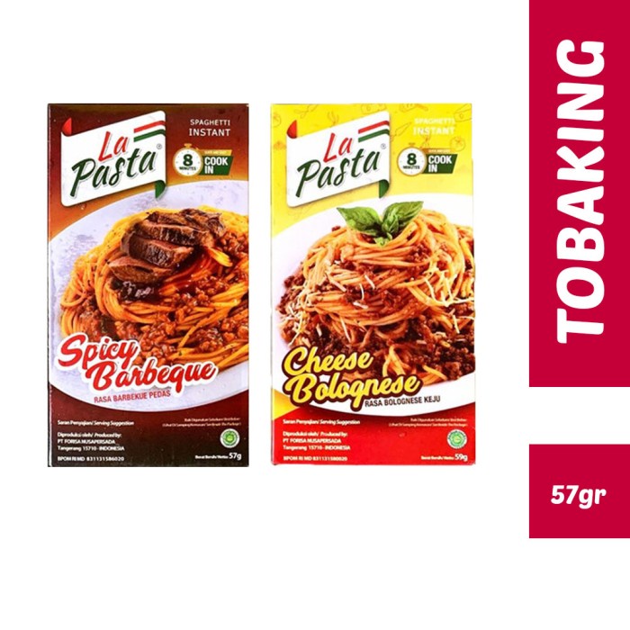 Jual La Pasta spaghetti instan Cheese Bolognese Spicy Barbeque | Shopee ...