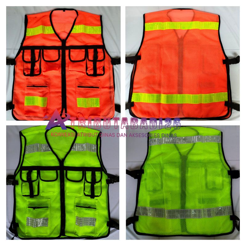 Jual rompi safety jaring/rompi proyek/rompi lapangan/rompi keselamatan ...