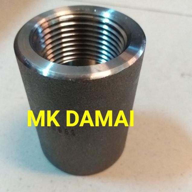 Jual Socket besi class 3000 NPT 1 1/2" Sock drat dalam #3000 carbon steel | Shopee Indonesia