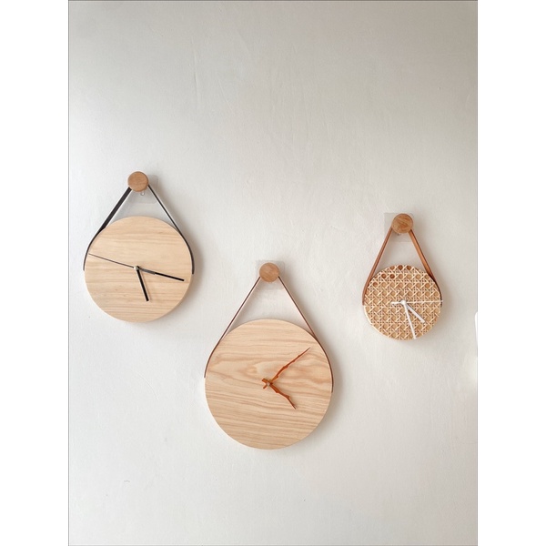 Jual Jam Dinding Kayu / Jam Aesthetic / jam Kayu / Aesthetic Clock ...