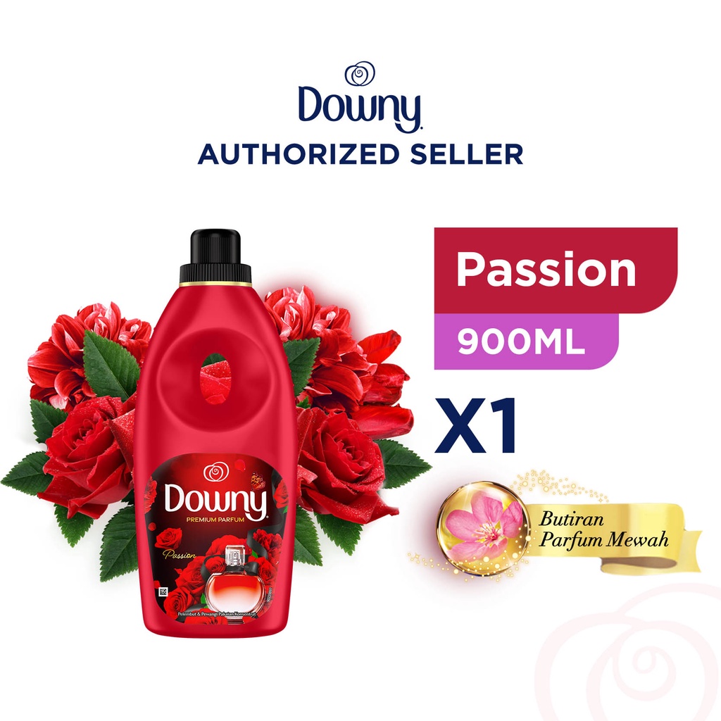 Jual Downy Premium Parfum Passion Pewangi dan Softener Botol 900ml ...