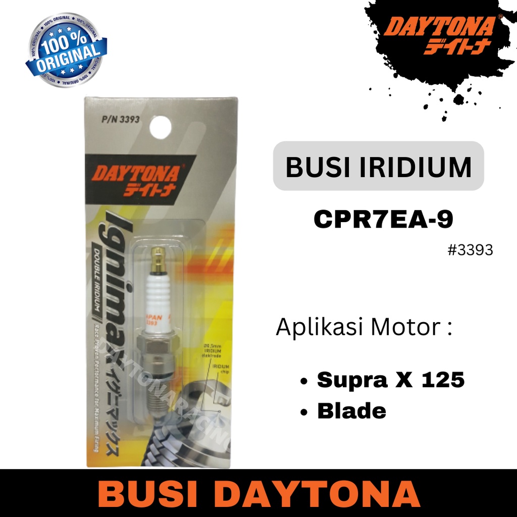 Jual Busi Racing Daytona Double Iridium CPR7EA-9 Supra X 125, Blade #3393 | Shopee Indonesia