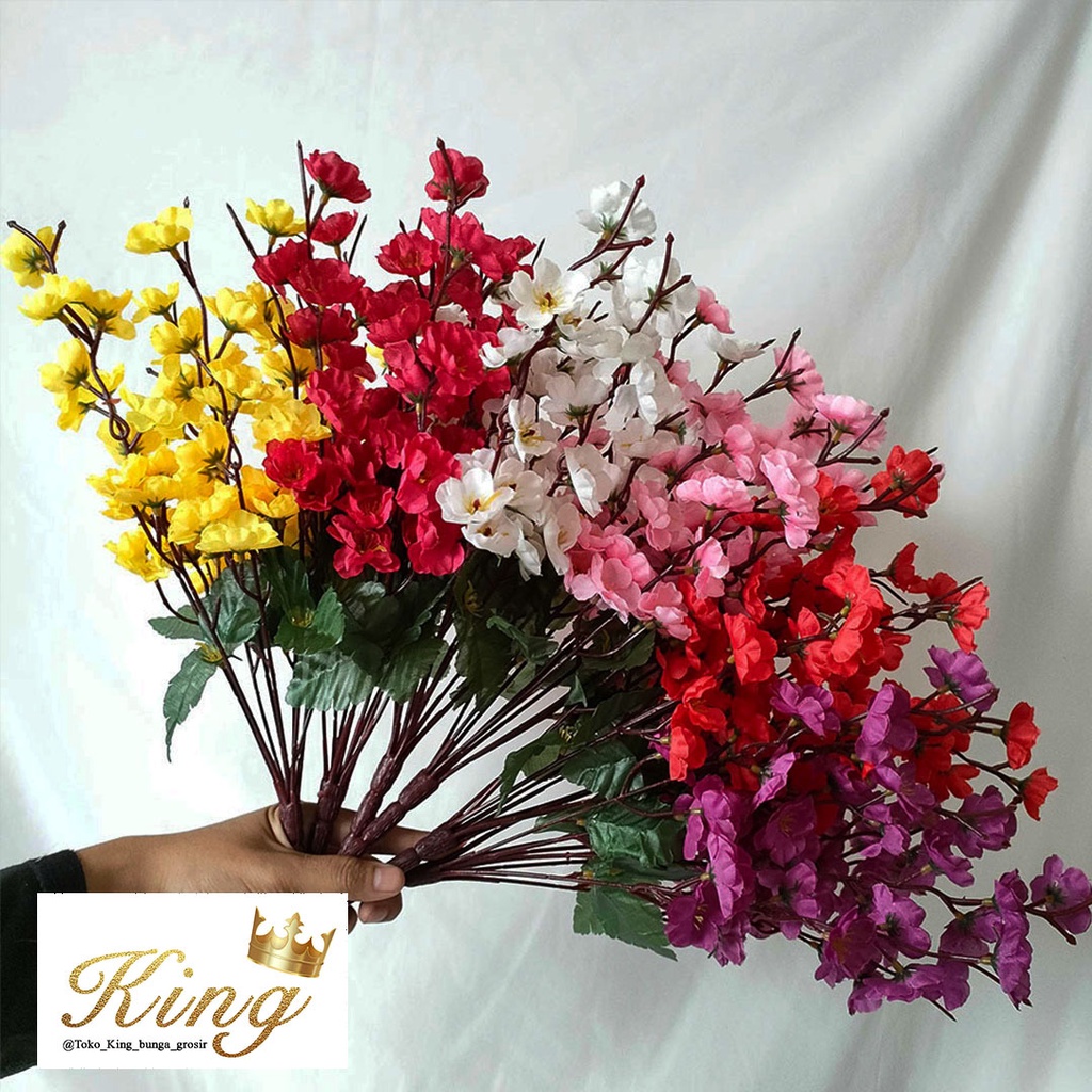 Jual Artifical Jumbo Sakura Cherry Blossom Flower Bunga Imlek Chinese ...