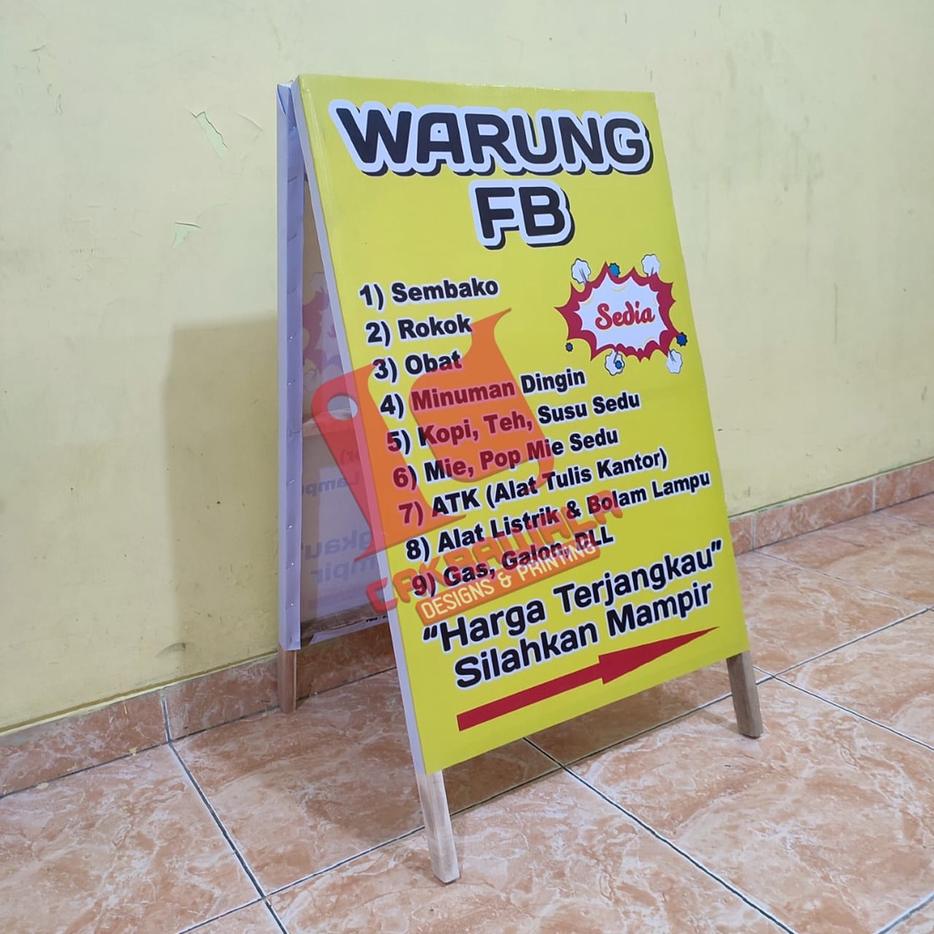 Jual STAND BANNER KAYU UKURAN 50 X 85 - A BANNER KAYU - STANDING BANNER ...