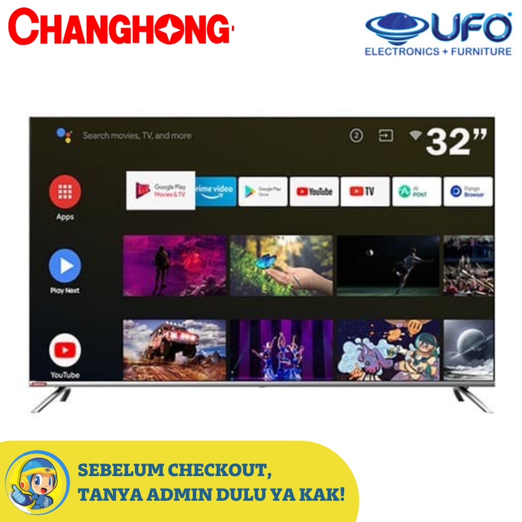 Jual CHANGHONG L32H7 32H7 LED tv SMART tv ANDROID TV 32 INCH | Shopee Indonesia