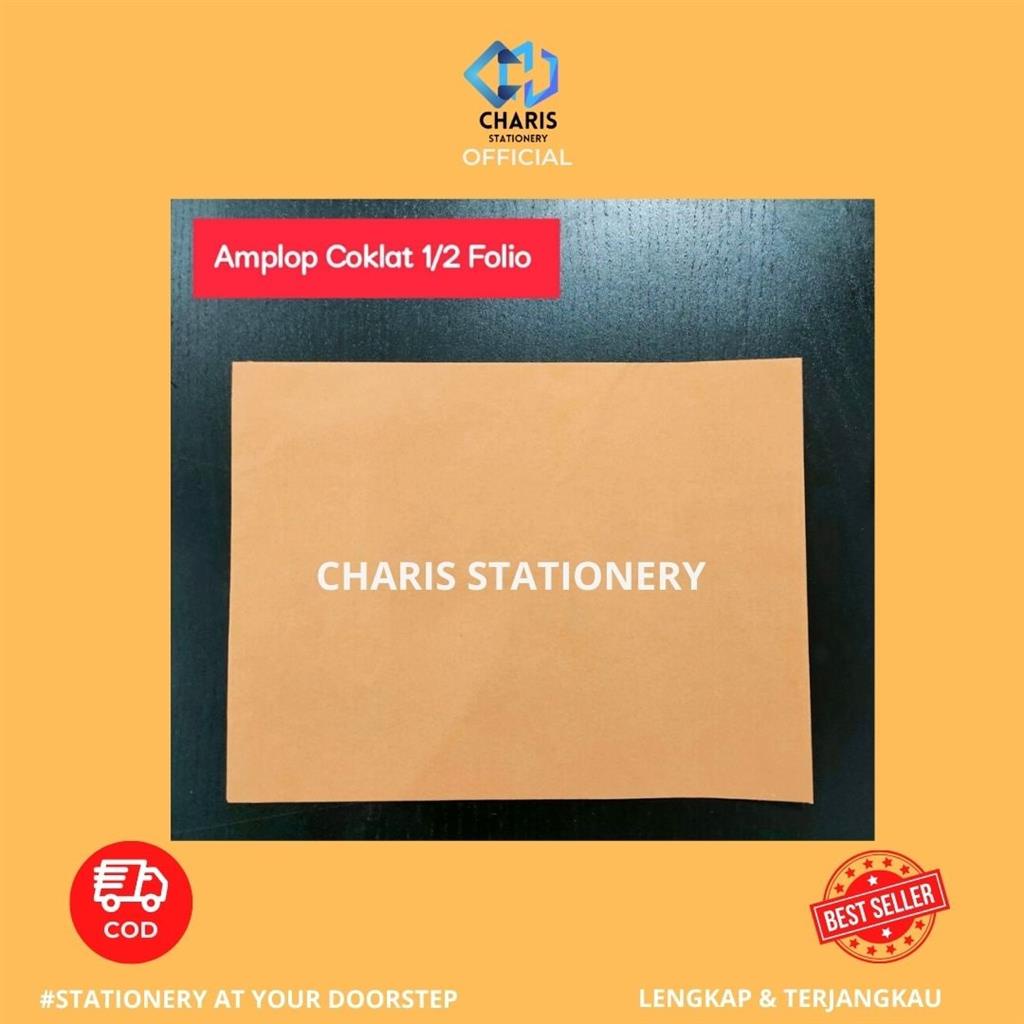 Jual CHARIS STATIONERY - Amplop Coklat 1/2 Folio AKS (100 Pcs/Pak ...
